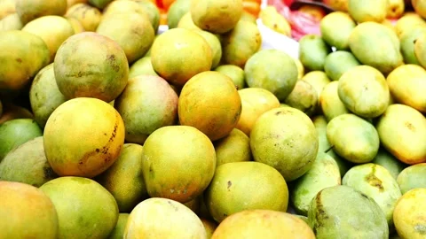 many Fresh mango displaying at local sto... | Stock Video | Pond5