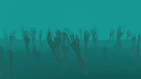 Many hands swing underwater. Creepy 3D 4... | Stock Video | Pond5