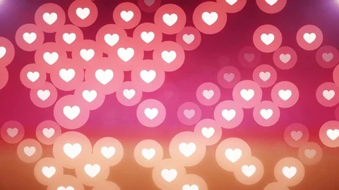 many heart shape like icon random moving... | Stock Video | Pond5