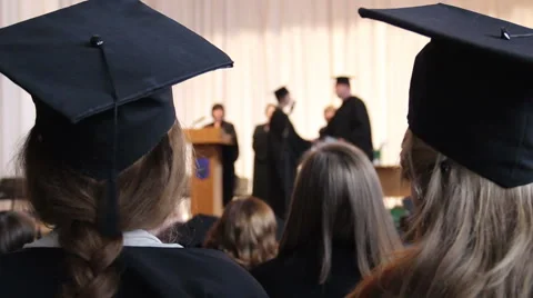 Many people at ceremony to celebrate gra... | Stock Video | Pond5
