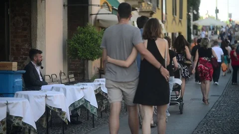 Many People Tourists walk along the Tabl... | Stock Video | Pond5