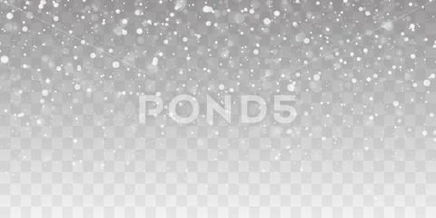 Many white cold flake elements on transparent background.: Graphic ...