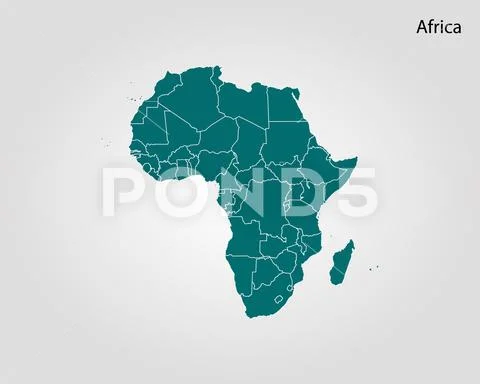 Map of Africa. Vector illustration. World map ~ Clip Art #108360515