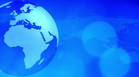 Map and rotating world globe motion back... | Stock Video | Pond5