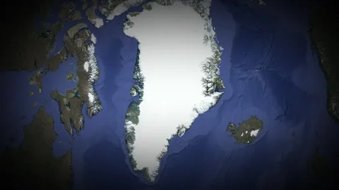 Map Animation of Greenland Showing Terra... | Stock Video | Pond5