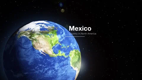 Map animation of Mexico from space, deta... | Stock Video | Pond5