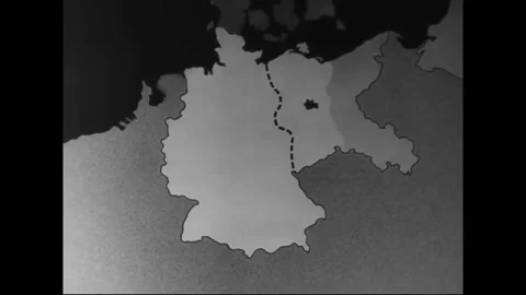 Map animation of the splitting of German... | Stock Video | Pond5