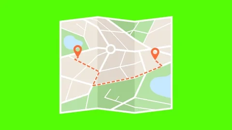 A map of the area with pointers. Pins, n... | Stock Video | Pond5