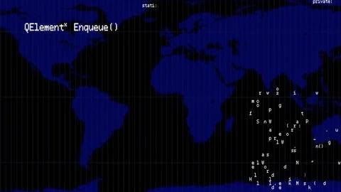 Map with blinking locations and networks | Stock Video | Pond5