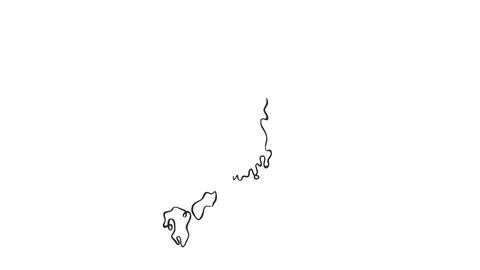 Map of British Isles Line Drawing 2D Ani... | Stock Video | Pond5
