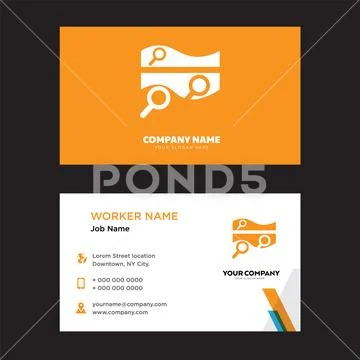 Map business card design: Royalty Free #89521650