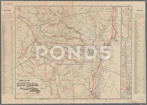 Photograph: Map of the Catskill Mountains Cartographic. Maps. 1884 ...