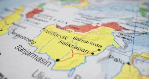 Map with clear borders of countries for ... | Stock Video | Pond5