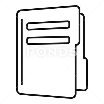 Map folder icon, outline style: Graphic #118201925