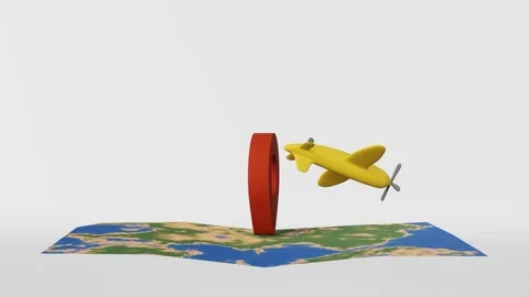 Map with geolocation pin point 3d animat... | Stock Video | Pond5