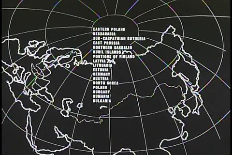 Map illustration shows communist movemen... | Stock Video | Pond5