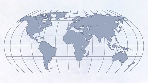 Map of International Cooperation | Stock Video | Pond5