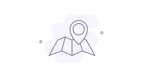 map location 2d animated outline icon | Stock Video | Pond5