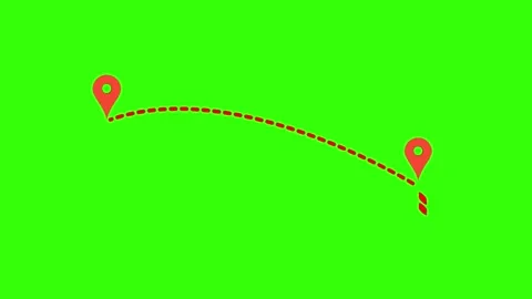 Map Location Pointer Animation Green Scr... | Stock Video | Pond5