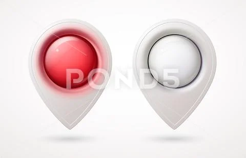 Map location pointer.Realistic style. Vector illustration. Illustration ...