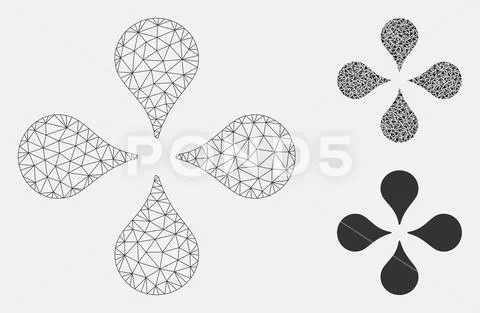 Map Markers Vector Mesh 2D Model and Triangle Mosaic Icon Illustration ...