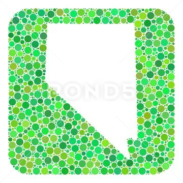 Map of Nevada State - Dotted Collage with Stencil: Royalty Free #132543454
