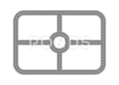 Map path street, road and highway, top view. Road for transport city ...