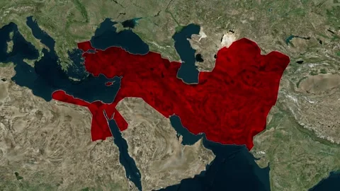 Map of the Persian Empire 500 BC, Achaem... | Stock Video | Pond5