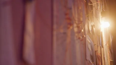 A Map Pinned to a Wall Coming in and Out... | Stock Video | Pond5