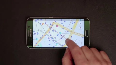 Map planning on Google Maps on a smartph... | Stock Video | Pond5