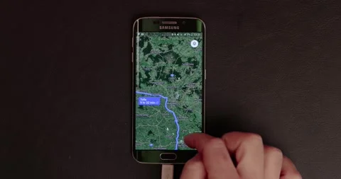 Map planning on Google Maps on a smartph... | Stock Video | Pond5