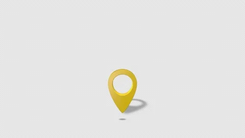 Map Pointers Animation 1 Yellow Map Mark... | Stock Video | Pond5