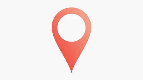 Map route location icon animation on whi... | Stock Video | Pond5