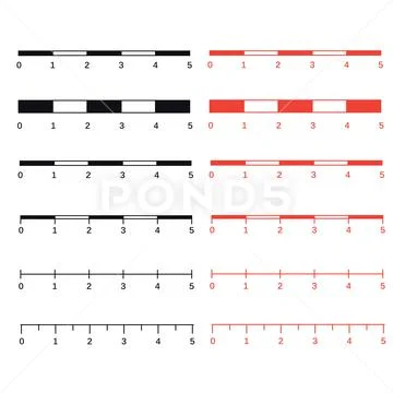 Map scales graphics for measuring distances. Scale measure map vector ...