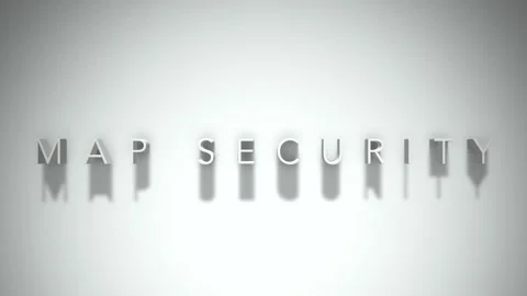 map security 3D title animation white te... | Stock Video | Pond5