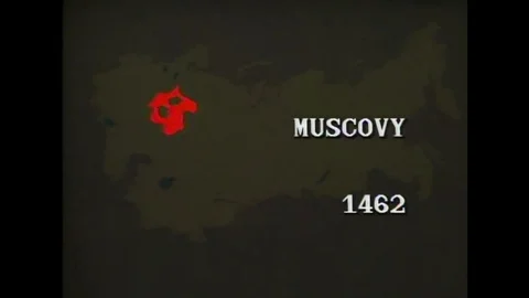 A map showing the expansion of Russia th... | Stock Video | Pond5