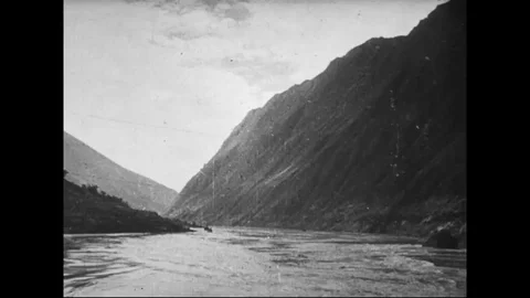 Map showing three rivers Hwang ho, Si ki... | Stock Video | Pond5