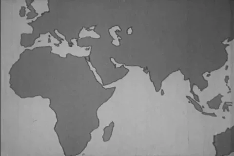 A map shows muslim majority countries in... | Stock Video | Pond5