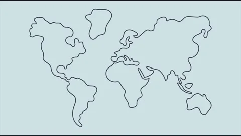 Map sketch illustration hand drawn anima... | Stock Video | Pond5