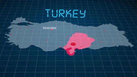 Map of Turkey on Global Physical Map. af... | Stock Video | Pond5
