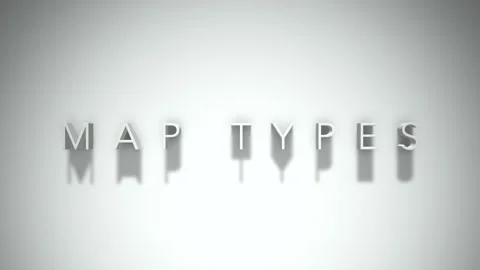 Map Types 3D title animation with shadow... | Stock Video | Pond5