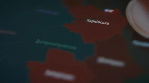 Map of Ukraine with pre-border conflict ... | Stock Video | Pond5