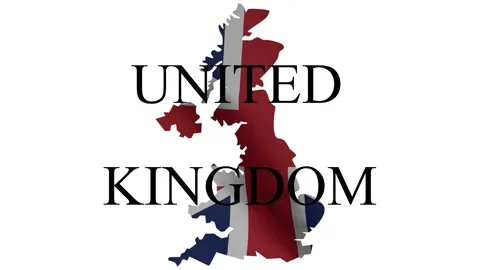 Map of United Kingdom in colors of UK fl... | Stock Video | Pond5