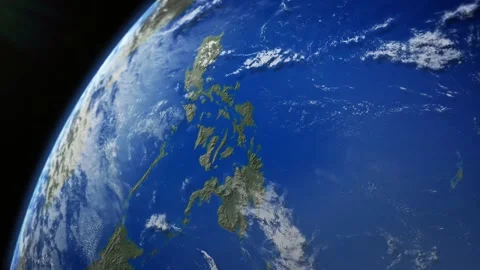 Map view of Philippines from above the c... | Stock Video | Pond5