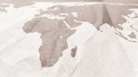 Map of the world on paper background wit... | Stock Video | Pond5