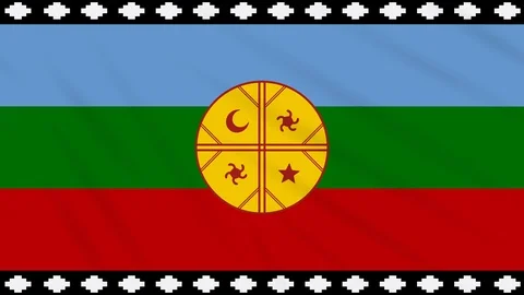 Mapuche flag waving cloth, ideal for bac... | Stock Video | Pond5