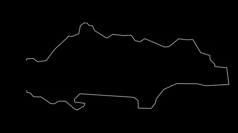 Maramures region map of Romania outline ... | Stock Video | Pond5