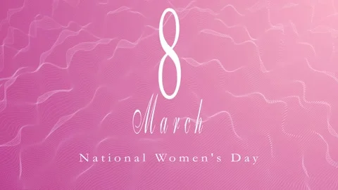March 8 word cloud on a pink background. | Stock Video | Pond5