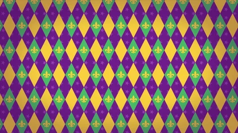 Mardi Gras background pattern on a seaml... | Stock Video | Pond5