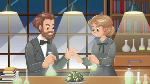 Marie and Pierre Curie's Radium Experime... | Stock Video | Pond5